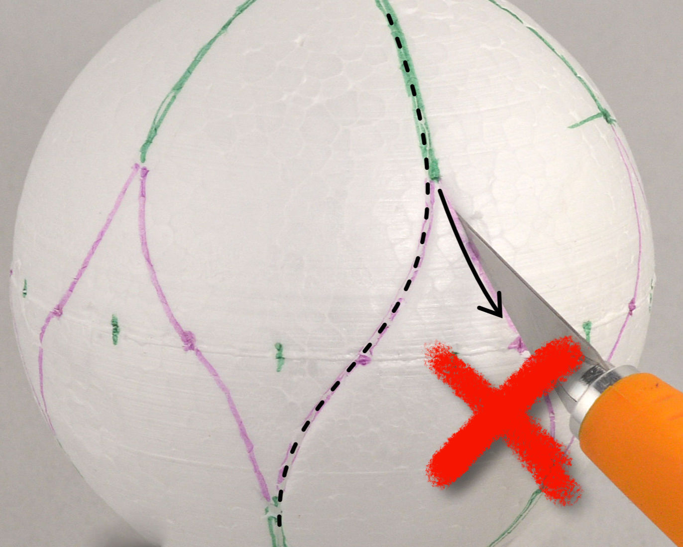 cutting the foam base – Susanne’s Ornaments